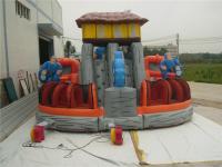 China Human Figure Inflatable Amusement Park / Prison Theme Inflatable Fun City for sale