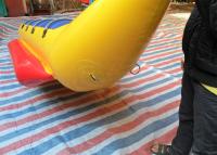 China Single Row Inflatable Fly Fishing Boats / Banana Boat For 4 Persons 0.9 mm PVC Tarpaulin for sale