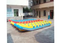 China 0.9mm PVC Tarpaulin Inflatable Fly Fishing Boats / Banana Boat For 6 Persons Water Games for sale