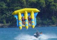 China Exciting PVC Inflatable Fly Fishing Boats Banana Shape for 3 - 6 Person Aqua Games for sale