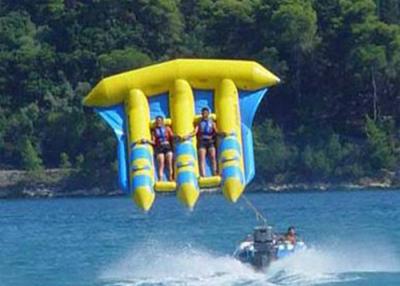 China Exciting PVC Inflatable Fly Fishing Boats Banana Shape for 3 - 6 Person Aqua Games for sale