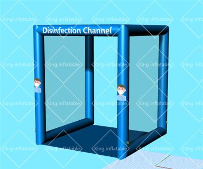 China Sanitizing Portable PVC 0.8mm Inflatable Disinfection Channel Tent for sale