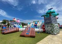 China Outdoor Commercial Red Angry Bird Giants Inflatable Water Park With Slide for sale