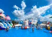 China Outdoor Commercial Red Angry Bird Giants Inflatable Water Park With Slide for sale