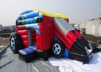 China Kids PVC Tarpaulin Car Shape Inflatable Jumping Castle Car House for sale