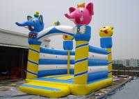 China PVC Tarpaulin Castle Type Inflatable Elephant Castle / Jumping Bouncy Castle For Kids for sale