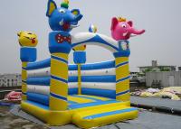 China PVC Tarpaulin Castle Type Inflatable Elephant Castle / Jumping Bouncy Castle For Kids for sale