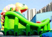 China Kids EN 14960 CE Dinosaur Inflatable Slide Jumping Castle for sale