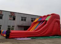 China Large Outdoor EN14960 Carnival 3 lane Inflatable Water Slide For Kids for sale