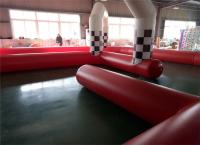 China Outdoor Large Kids Adults Inflatable Car Race Course Track for sale