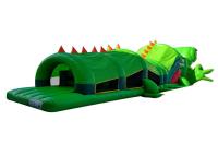 China Animal Theme Crocodile Tarpaulin 0.55MM Inflatable Obstacle Course for sale