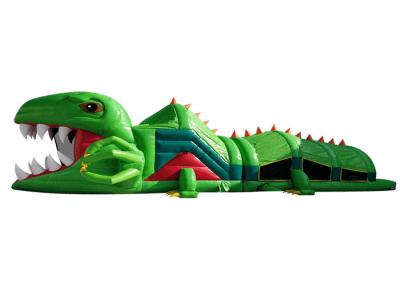 China Animal Theme Crocodile Tarpaulin 0.55MM Inflatable Obstacle Course for sale