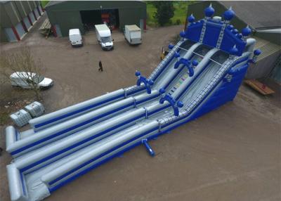 China Outdoor PVC Tarpaulin 0.55mm Inflatable Water Slide With Airblower for sale