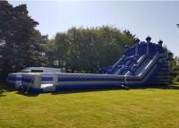 China Outdoor PVC Tarpaulin 0.55mm Inflatable Water Slide With Airblower for sale