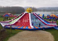 China Colorful Quadruple Stitching Inflatable Outdoor Water Slide For Kids Adults for sale