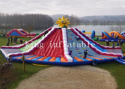 China Colorful Quadruple Stitching Inflatable Outdoor Water Slide For Kids Adults for sale