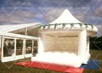 China Outdoor White 4x3.5m Carousel  Inflatable Bouncy Castle For Wedding Use for sale