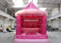 China Outdoor White 4x3.5m Carousel  Inflatable Bouncy Castle For Wedding Use for sale