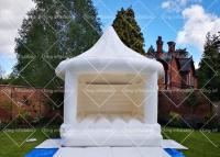 China Outdoor White 4x3.5m Carousel  Inflatable Bouncy Castle For Wedding Use for sale