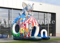 China 0.55MM PVC Tarpaulin Circus Elephant Inflatable Jumping Castles for sale