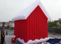 China 210D Inflatable Commercial Bounce Houses With Santa Claus Decor for sale