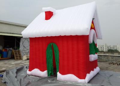 China 210D Inflatable Commercial Bounce Houses With Santa Claus Decor for sale