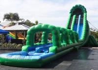China Attractive Commercial Outdoor Giant Long Green Inflatable Water Slide slip and slide For Adult for sale