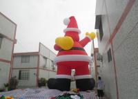 China Fireproof   210D Nylon Xmas Holiday Inflatable Santa Claus for sale