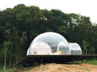 China Outdoor 5m bedroom Clear Inflatable Bubble hotel Tent With silent blower for sale