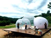 China Outdoor 5m bedroom Clear Inflatable Bubble hotel Tent With silent blower for sale