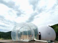 China Outdoor 5m bedroom Clear Inflatable Bubble hotel Tent With silent blower for sale