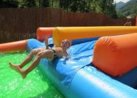 China 0.55mm Plato Inflatable Water Slide With Swimming Pool for sale