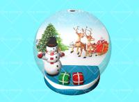 China King Inflatable Advertising 3m Merry Christmas Snow Globe Balloon for sale