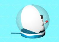 China 0.55mm Transparent PVC Inflatable Snowball Model For Christmas for sale