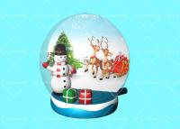 China 0.55mm Transparent PVC Inflatable Snowball Model For Christmas for sale