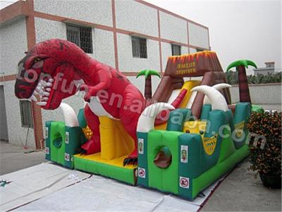 China Jurassic Park Theme Inflatable Playground / Adventurous Kid inflatable castle for sale