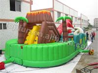 China Jurassic Park Theme Inflatable Playground / Adventurous Kid inflatable castle for sale