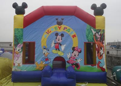 China 0.55mm PVC Tarpaulin Castle Inflatable Mickey Bounce House With Slide And Obstacle for sale