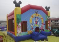 China Blue 4 in 1 Inflatable Bouncer Custom Logo And Free Blower For Kids for sale