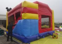 China 0.55mm PVC Tarpaulin Castle Inflatable Mickey Bounce House With Slide And Obstacle for sale
