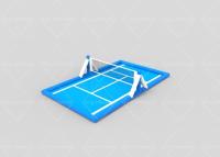 China Floating Water Sport Game Blue PLATO Inflatable Volleyball Court for sale