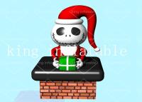 China Silk Printing 0.8mm Inflatable Santa Claus For Yard Decoration for sale