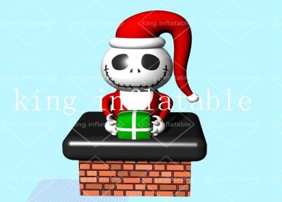 China Silk Printing 0.8mm Inflatable Santa Claus For Yard Decoration for sale
