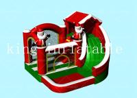 China EN71 Inflatable Christmas Products Bouncy Castles With Slide  PVC Tarpaulin for sale