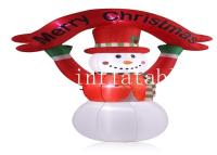 China Outdoor 10 m Inflatable Christmas Products Air Blown Holiday Snowman for sale