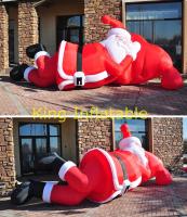 China 210D 2m  3m High Inflatable Santa Claus For Home Backyard for sale