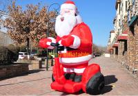 China 3m Inflatable Santa Claus Skiing Dancing Skateboarding for sale