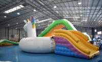 China Medium-sized Inflatable Slider Unicorn Water Toy 0.9mm PVC Tarpaulin 6m for sale