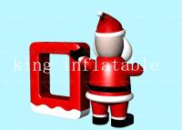 China 2.9x3m Air Blown Inflatable Santa Claus Model For Christmas Decoration for sale