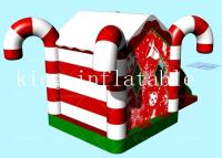 China Outdoor Merry Christmas Inflatable Bounce house Dry Slide With Air Blower for sale